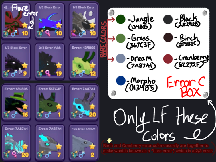 what's every error color that exists? | Fandom