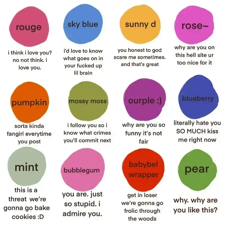 bringing back the color thingy trend | Fandom