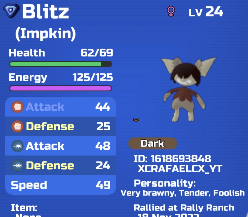 Currently training an Impkin, is this a good PvP personality to use ...