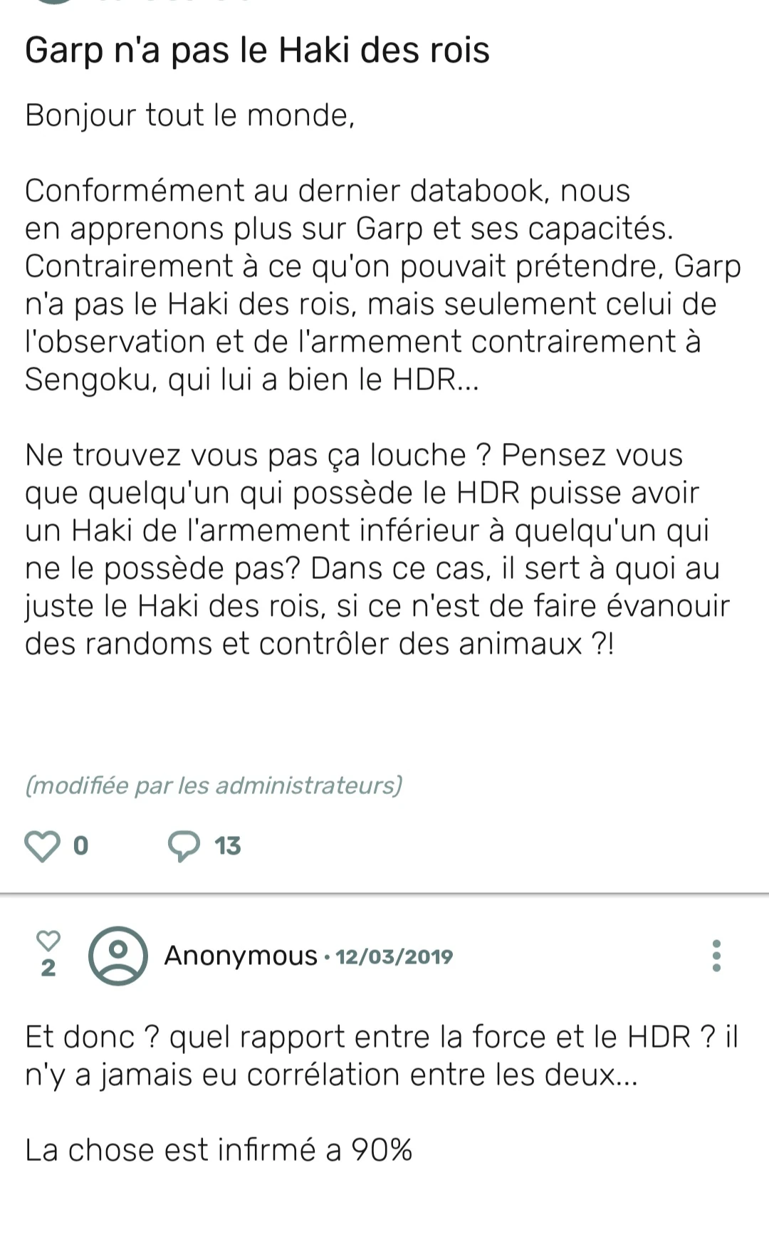 C'est officiel garp à pas le HDR il a juste le bon HDA, HDO , | Fandom