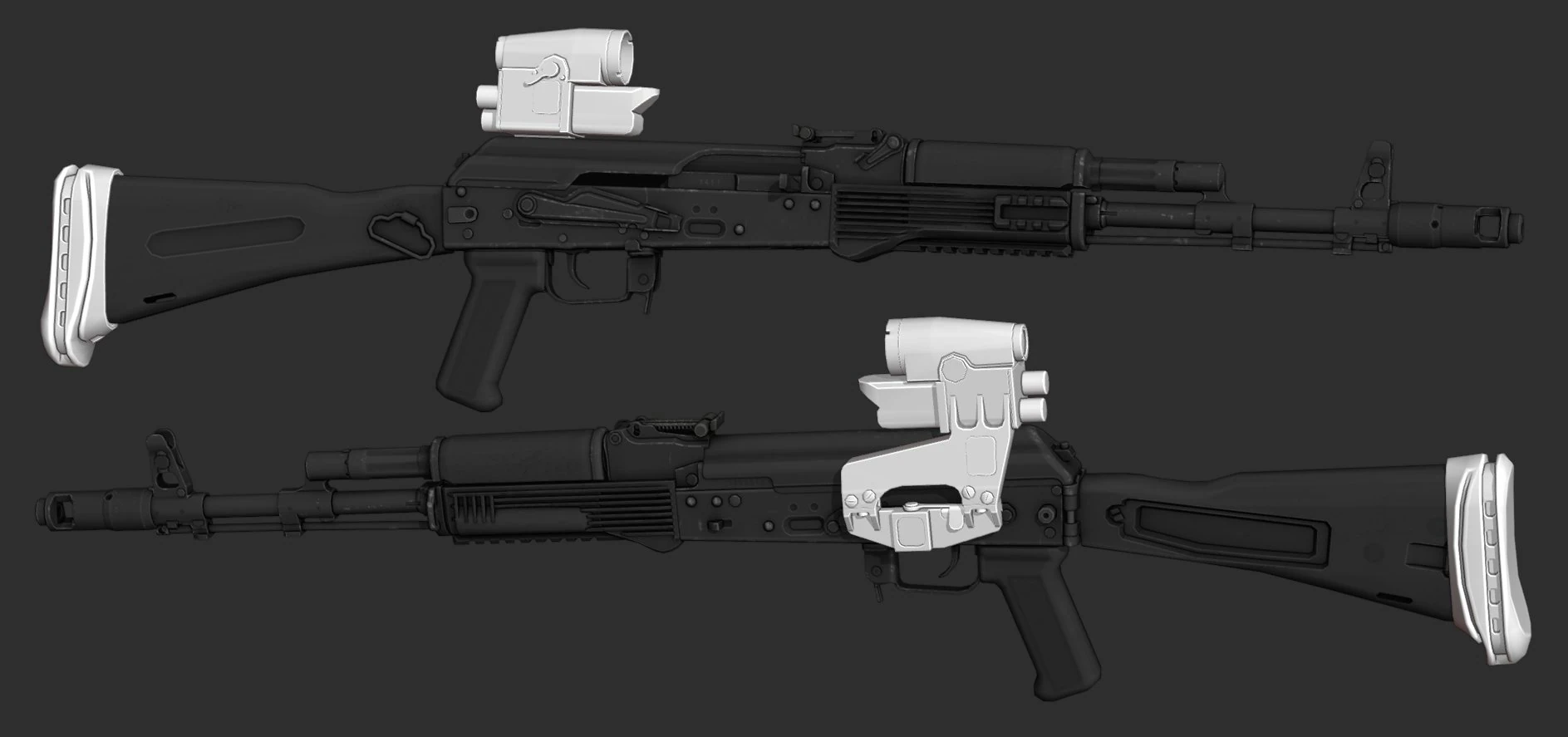 1P63 red dot sight and AK folding stock rubber recoil pad | Fandom