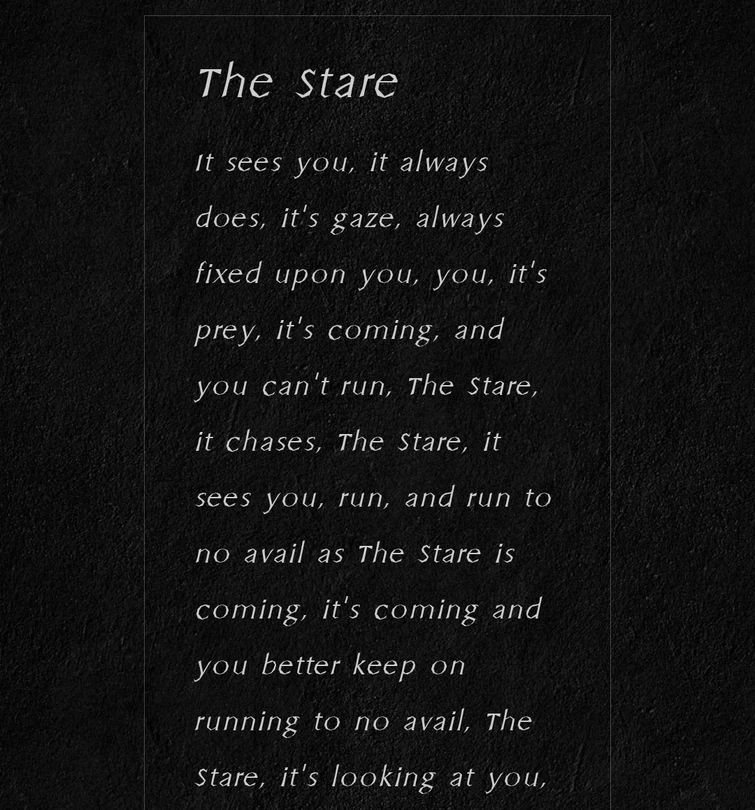 The Stare, a short story | Fandom