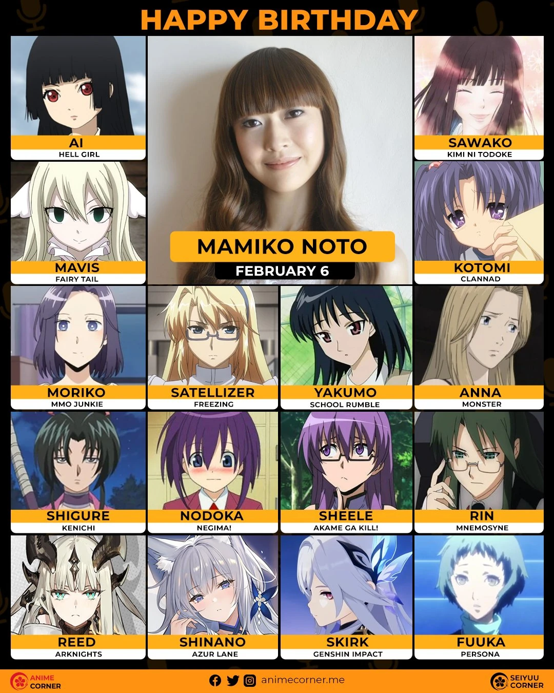 Happy birthday to VA Fuuka Mamiko Noto. | Fandom