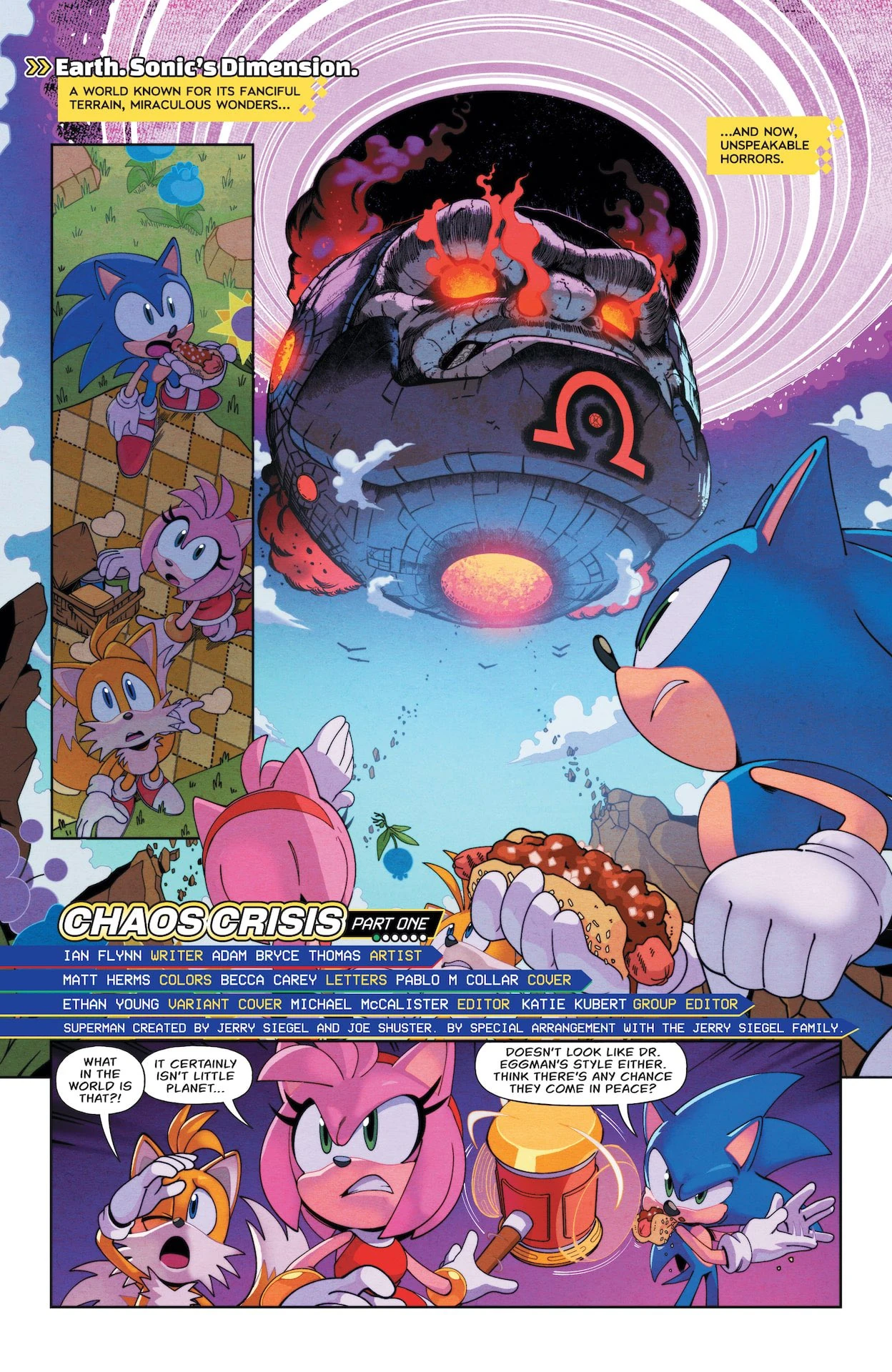 DC X Sonic #1 preview pages revealed: Crisis On Infinite...Zones, I ...