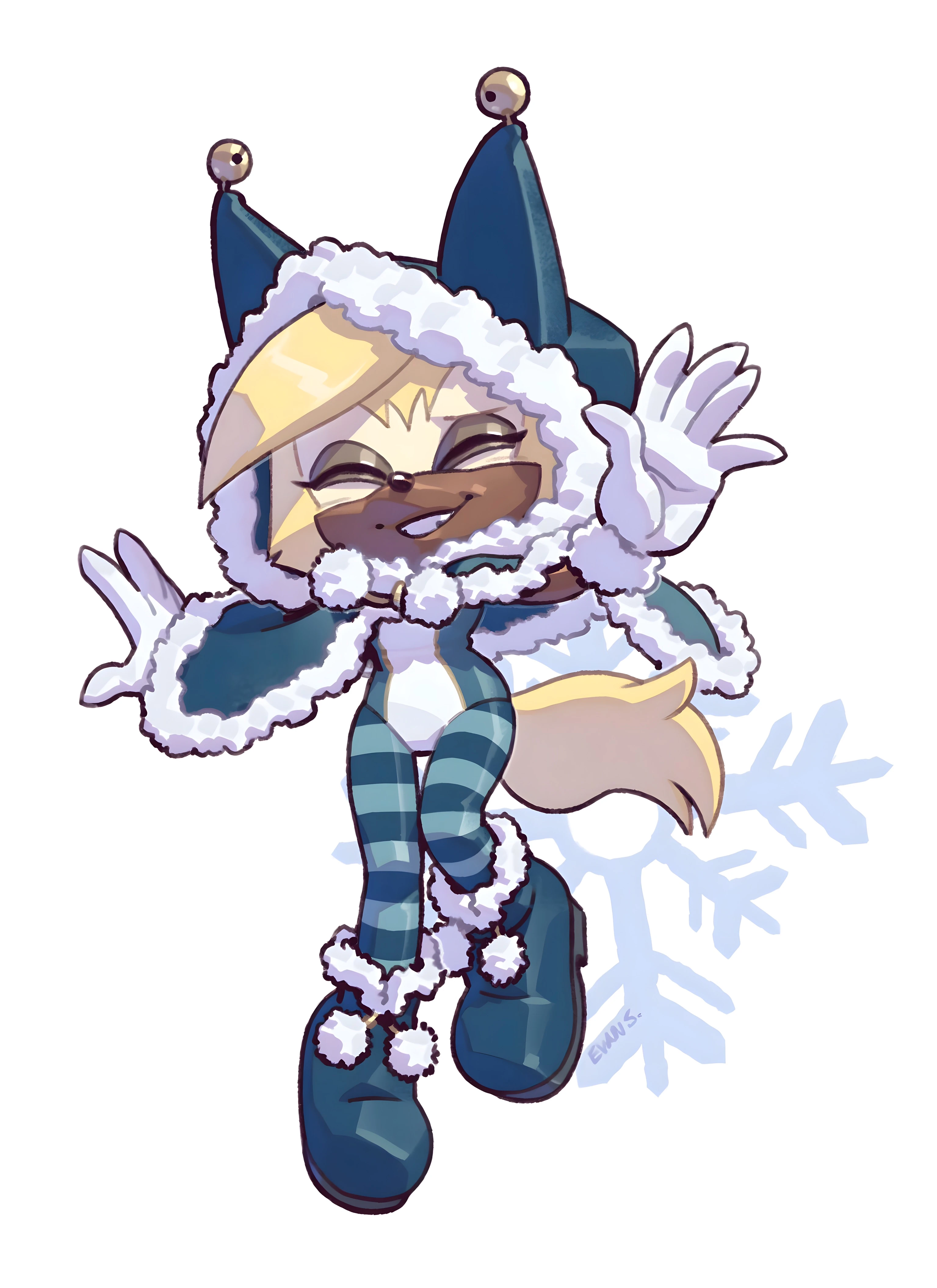 A beautiful image of Whisper in a winter outfit 😍 (art by Evan Stanley ...