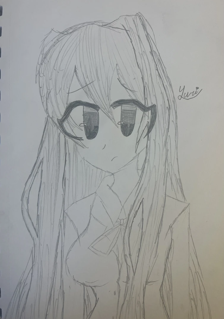Yuri sketch I did earlier in class | Fandom
