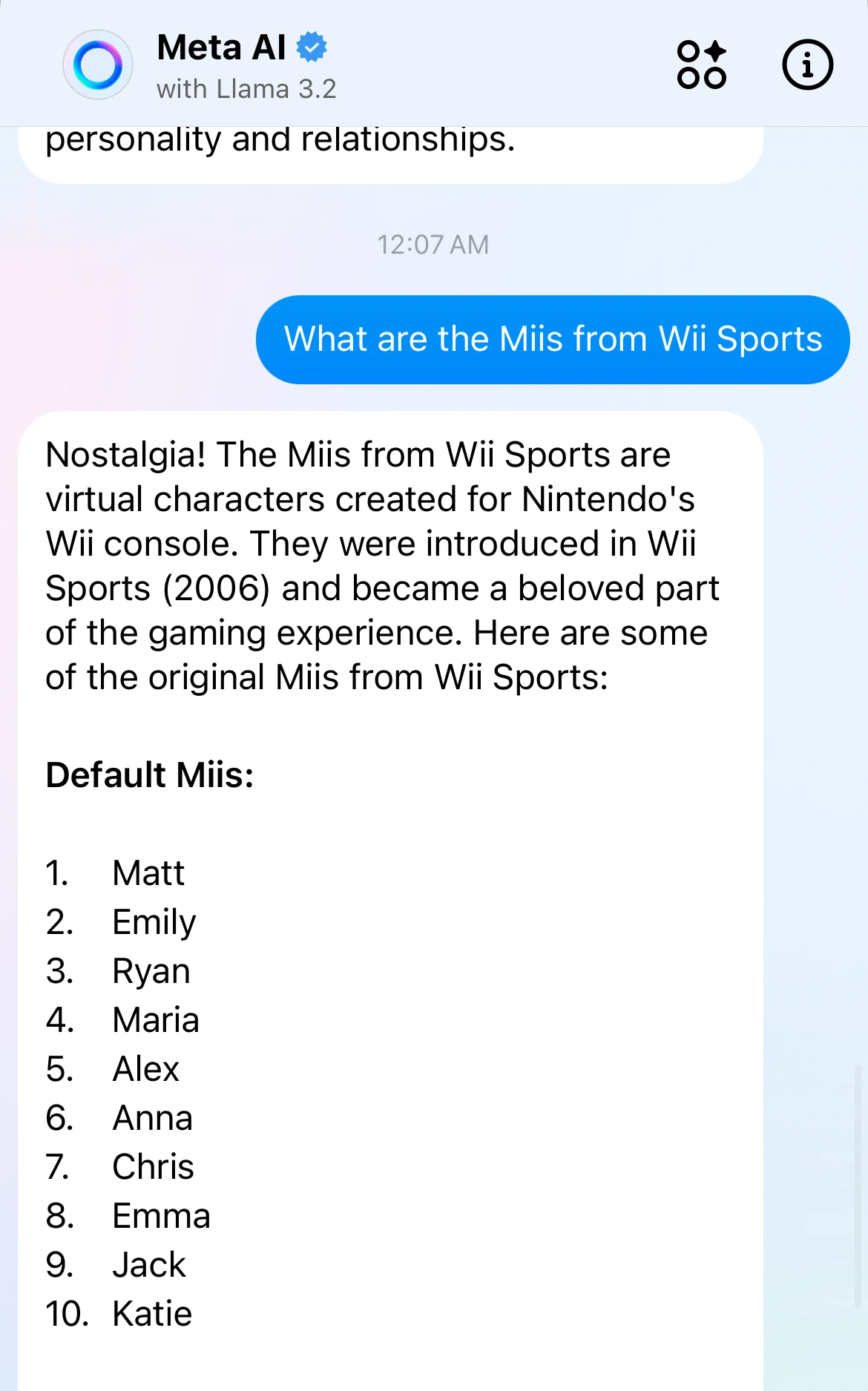 Asking Meta AI, What the Miis are in Wii Sports? | Fandom
