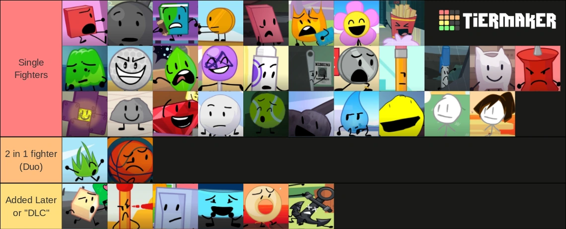BFDI Smash Bros Roster, who are you maining🔥 | Fandom
