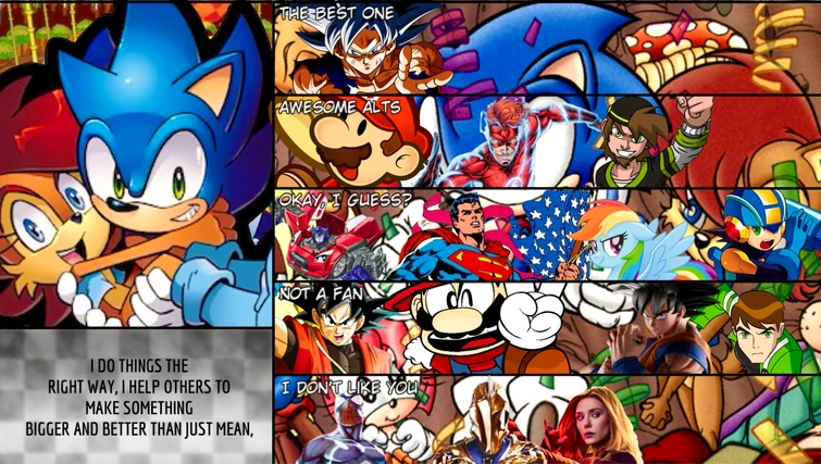 Archie Sonic matchup tierlist | Fandom
