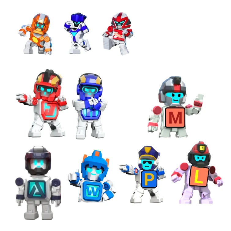 All Tobot Coreoids (finally I make tobot steel,chrome,iron,m,p & l ...