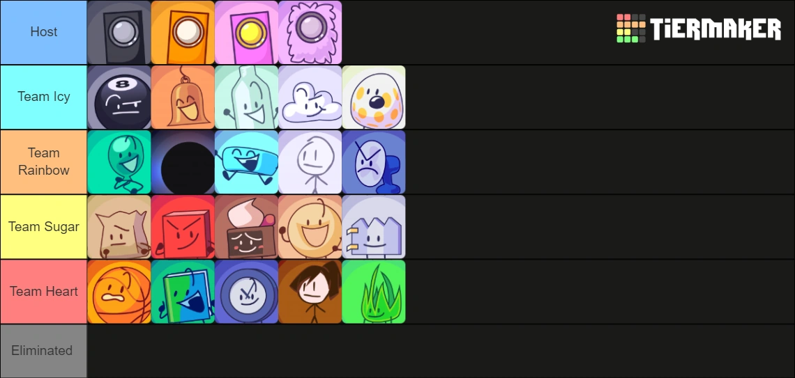 BFDI Deluxe Episode 1 team rainbow is UFE | Fandom