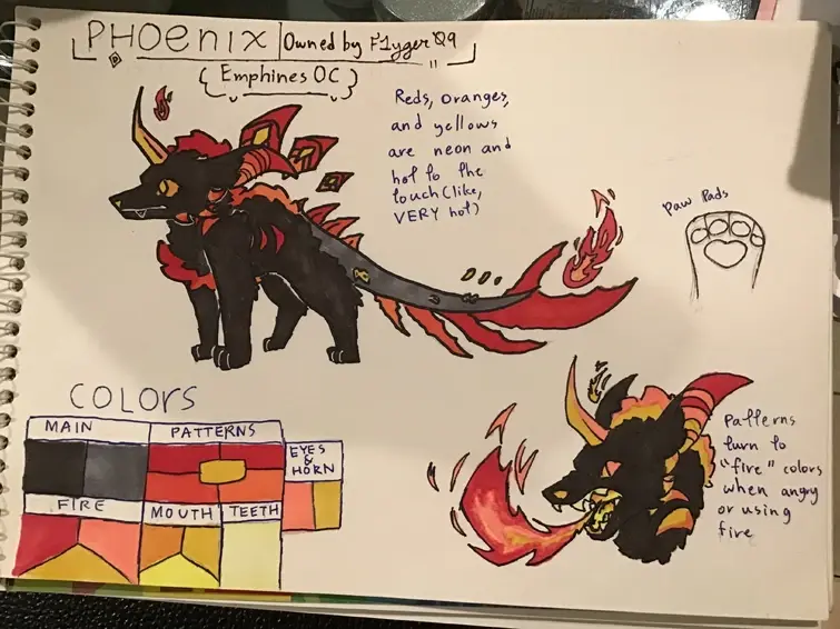 Pernirex doodles, new OC, + Phoenix glowup!!!! | Fandom