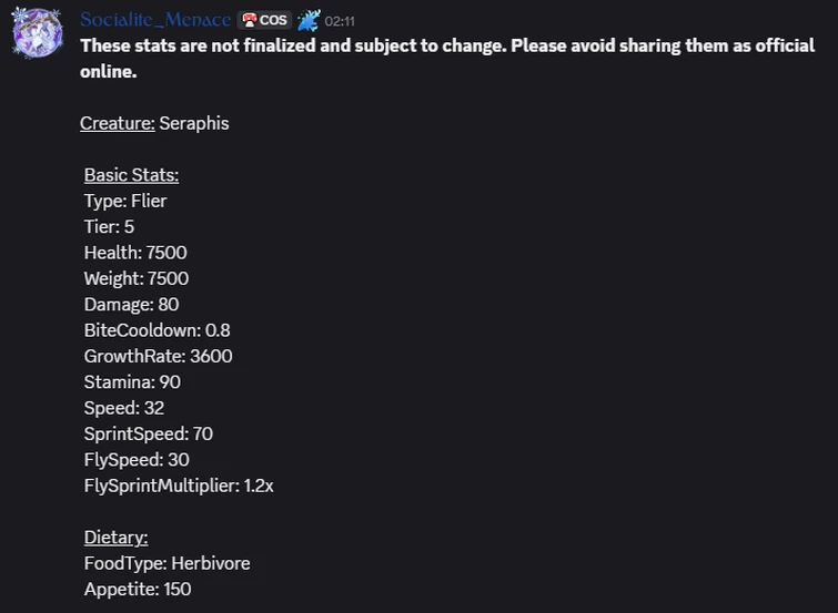 Seraphis Sizing And Unofficial Stats! | Fandom