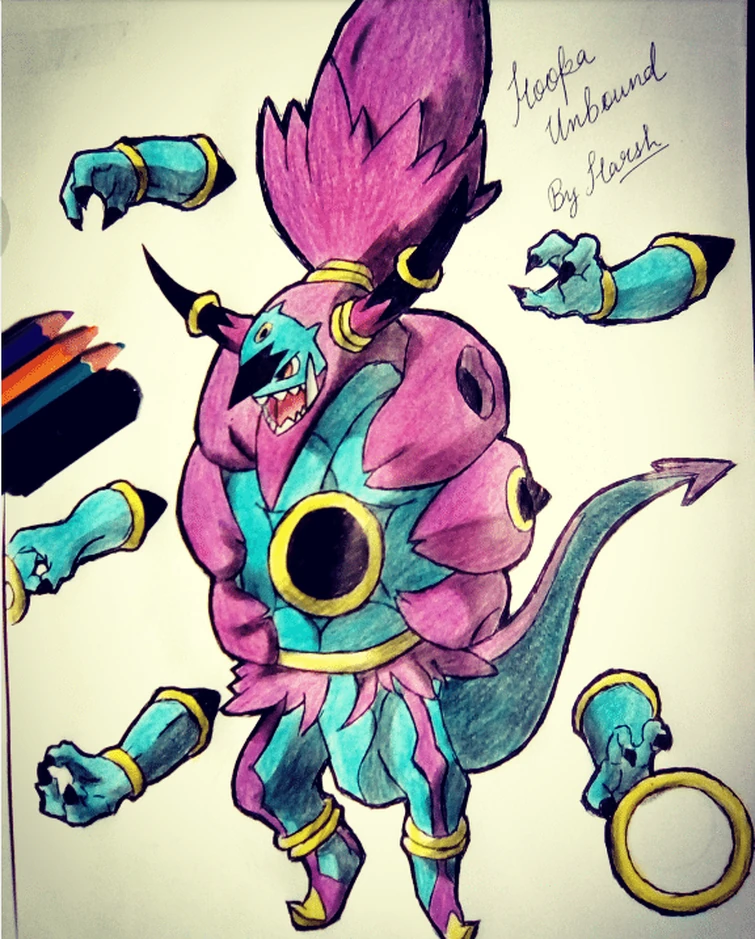 Pokemon Hoopa Unbound Coloring Pages