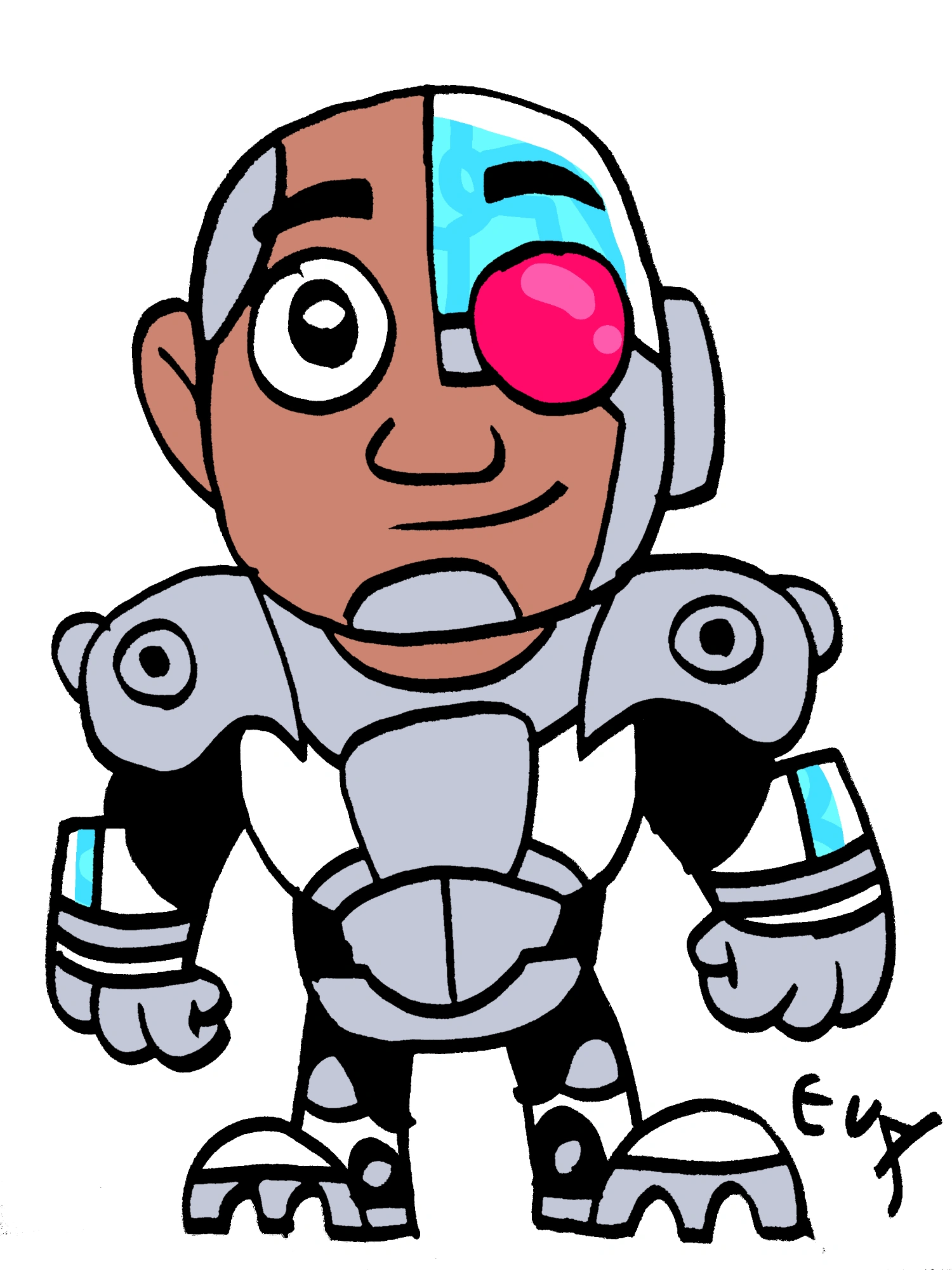 My drawing of Cyborg | Fandom