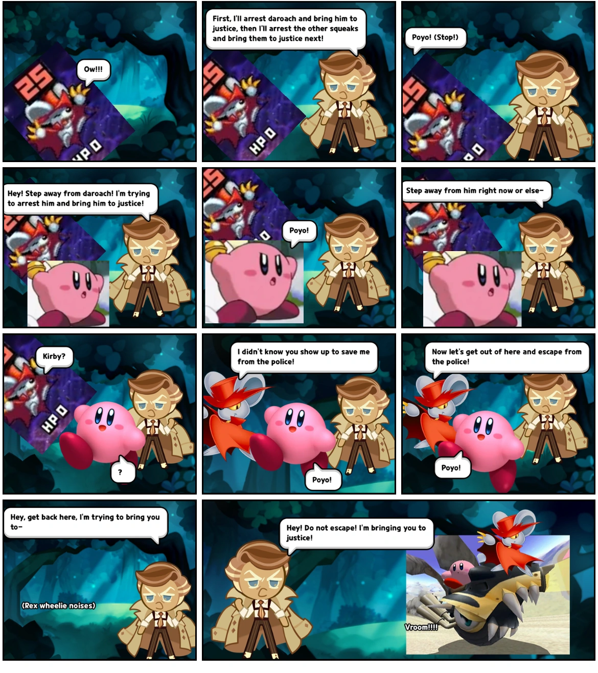 Kirby saves daroach from getting caught by almond cookie | Fandom
