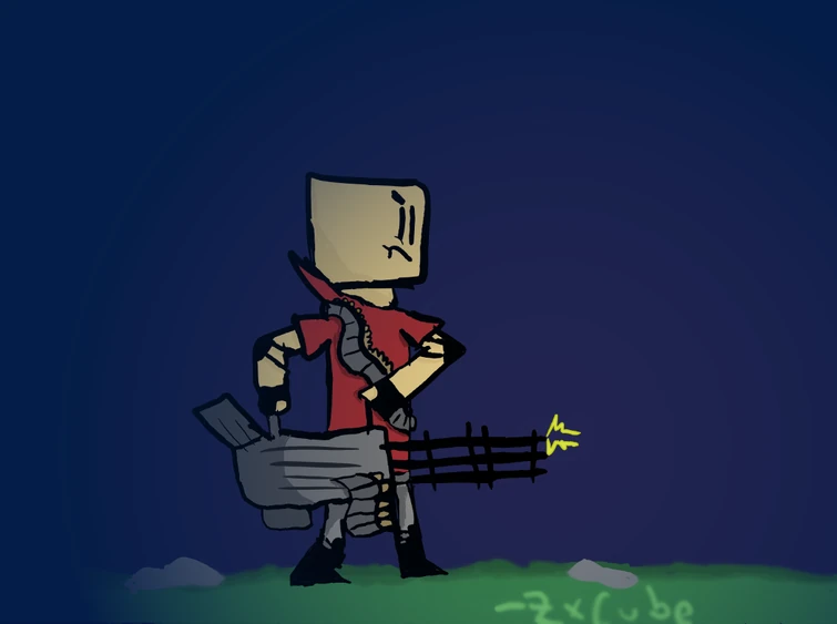 minigunner fanart (it got rejected from fanart soooooo... sad) | Fandom