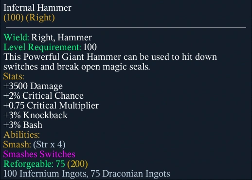 Infernal Hammer | Daemonic sword ORPG Wiki | Fandom