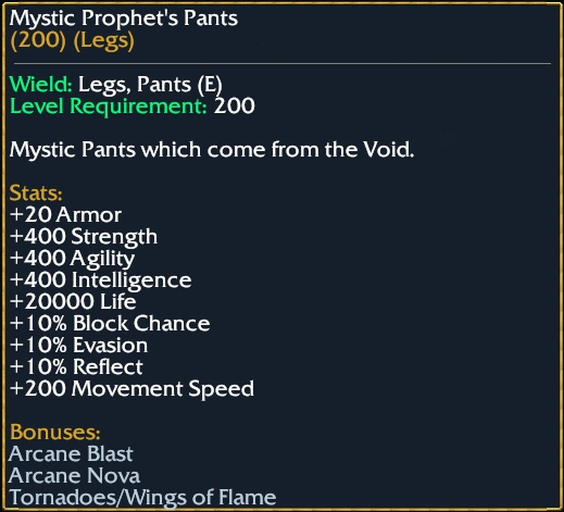 Mystic Prophet's Pants | Daemonic sword ORPG Wiki | Fandom