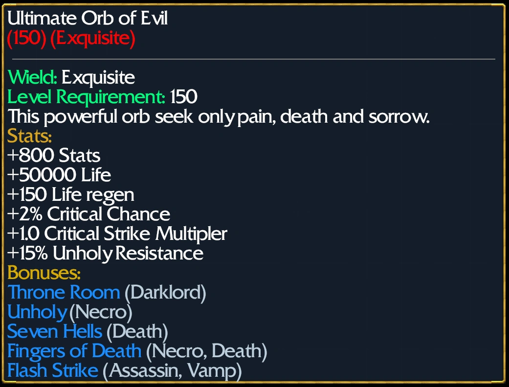 Ultimate Orb of Evil | Daemonic sword ORPG Wiki | Fandom