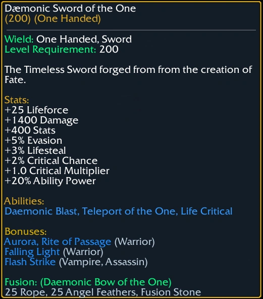 Daemonic Sword of the One | Daemonic sword ORPG Wiki | Fandom