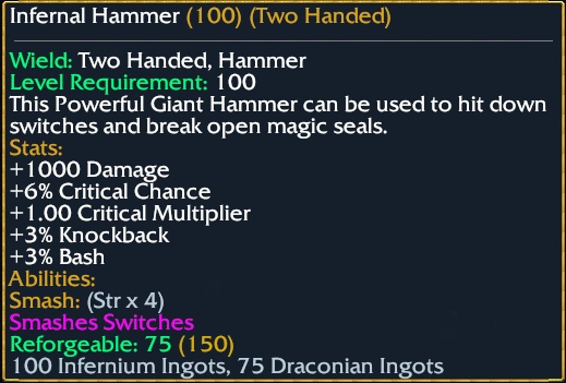 Infernal Hammer | Daemonic sword ORPG Wiki | Fandom