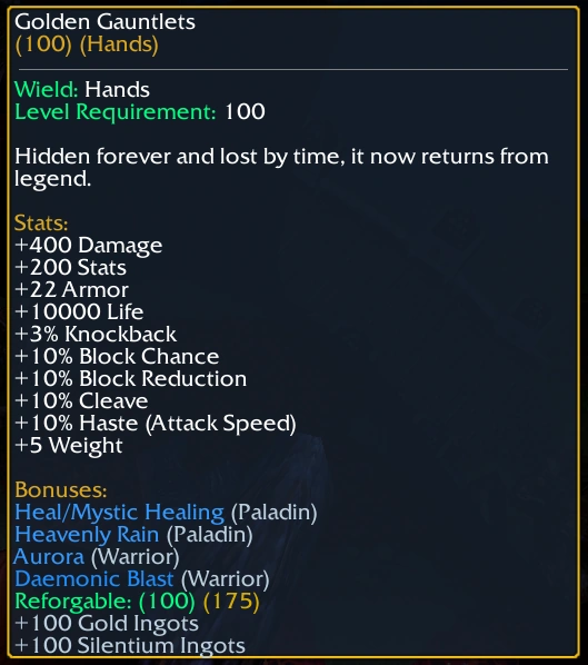 Golden Gauntlets | Daemonic sword ORPG Wiki | Fandom