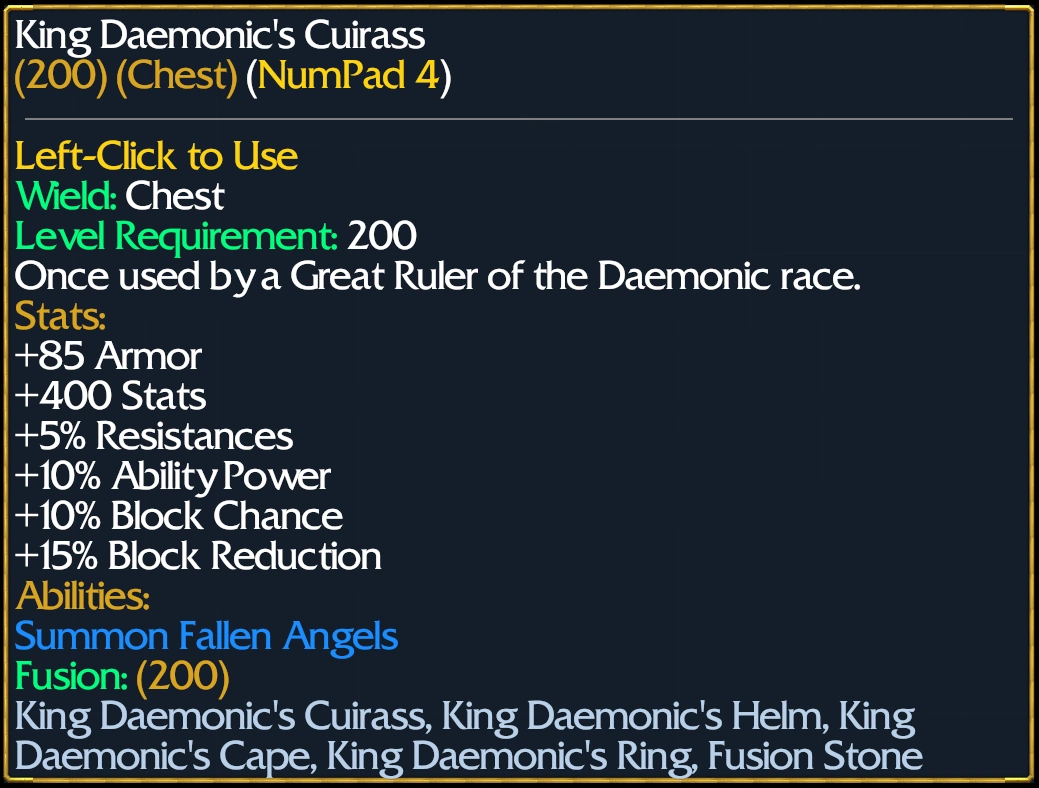 King Daemonic's Cuirass | Daemonic sword ORPG Wiki | Fandom