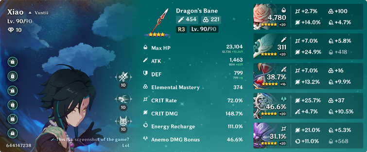 Please help me with my Xiao build | Fandom