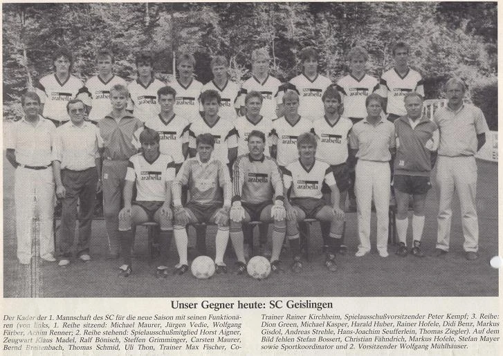 Saisonübersicht 1988/89 SC Geislingen 1900 | Deutsches Fußball Archiv ...