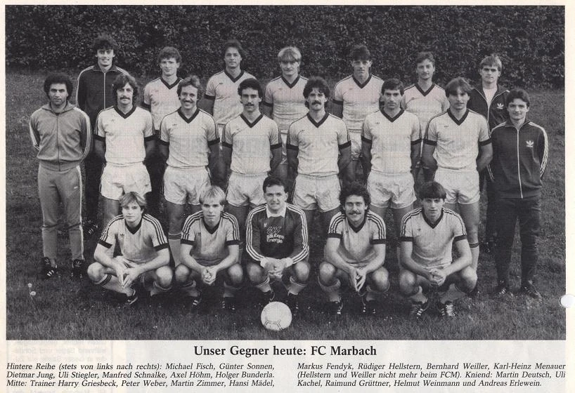 Saisonübersicht 1985/86 FC Marbach am Neckar | Deutsches Fußball Archiv ...