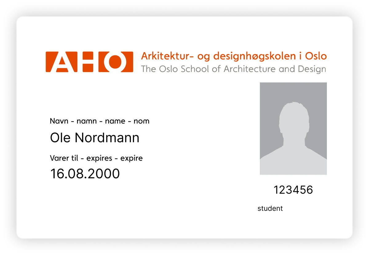 Studentkort | AHO Wiki | Fandom