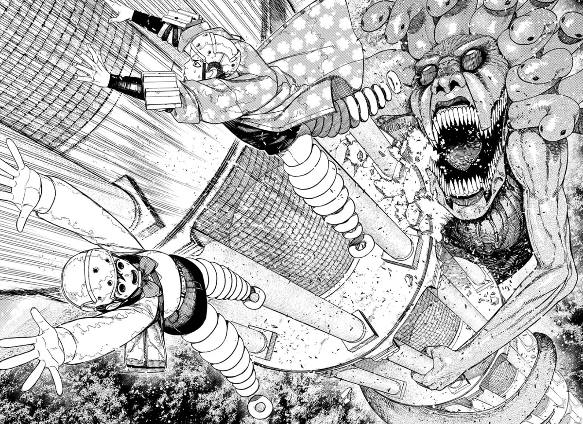 Momo Ayase and Unji Zuma vs. Medusa | Dandadan Wiki | Fandom