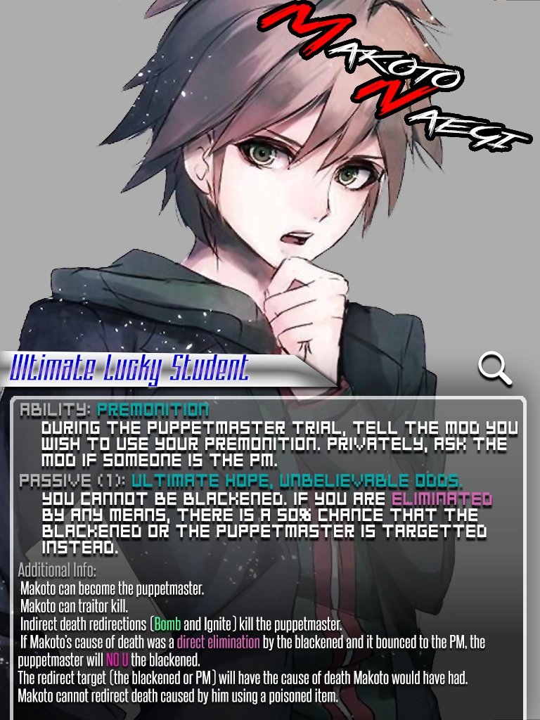 Lucky Student (Makoto) | DanganMafiaOfficial Wiki | Fandom