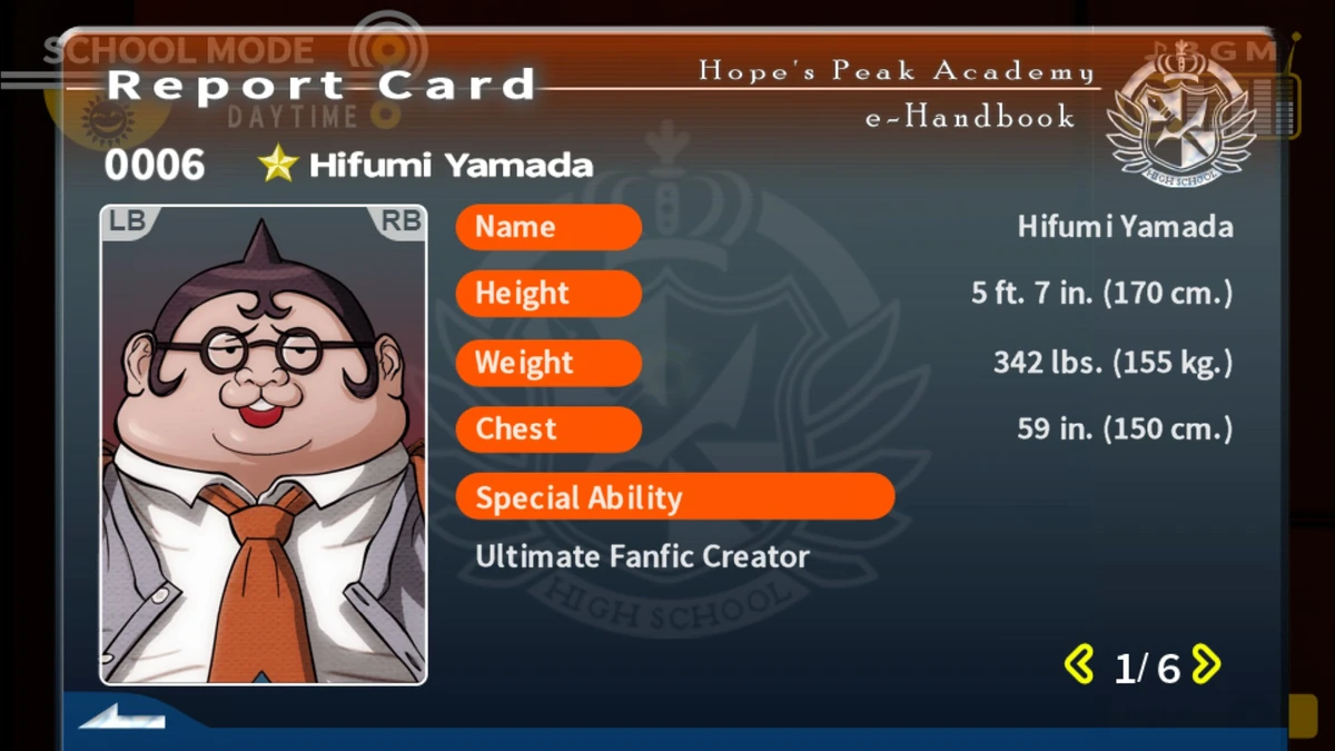Dangan Ronpa Yamada Free Time Events/Hifumi Yamada | Danganronpa Wiki