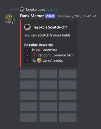 Scratch | Dank Memer Wiki | Fandom