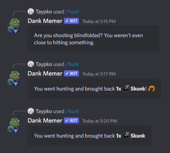 Hunt | Dank Memer Wiki | Fandom