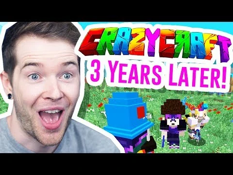Playing Minecraft CRAZYCRAFT 3 Years Later! | DanTDM Wiki | Fandom