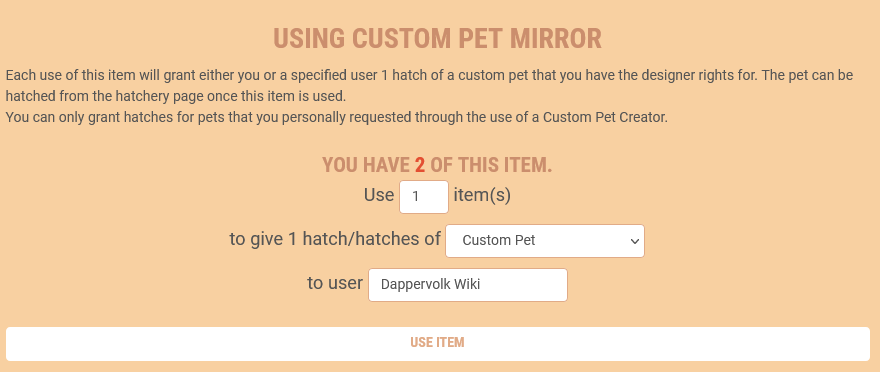 Custom Pet Creator | Dappervolk Wiki | Fandom