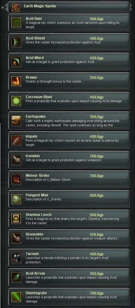 Earth Magic | Darkfall Wiki | Fandom