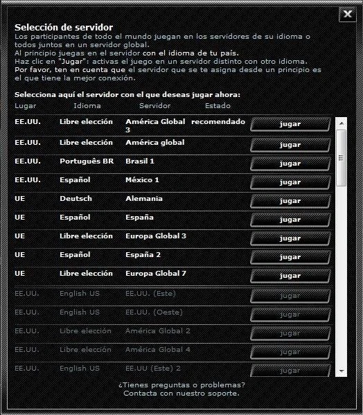 Servidores | Wiki Dark Orbit | Fandom