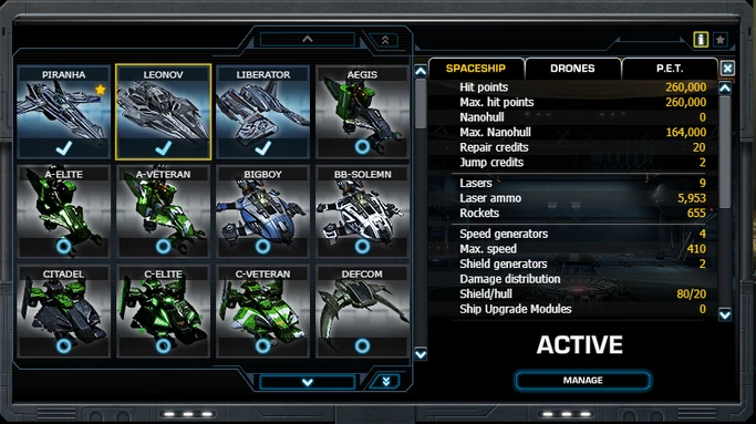 Hangar | DarkOrbit | Fandom