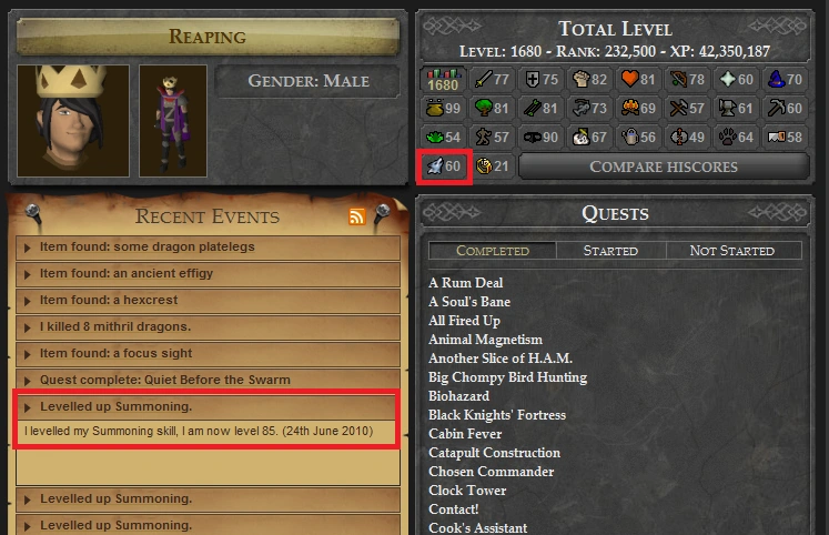 Adventurers Log Glitch | Dark Runescape Wiki | Fandom