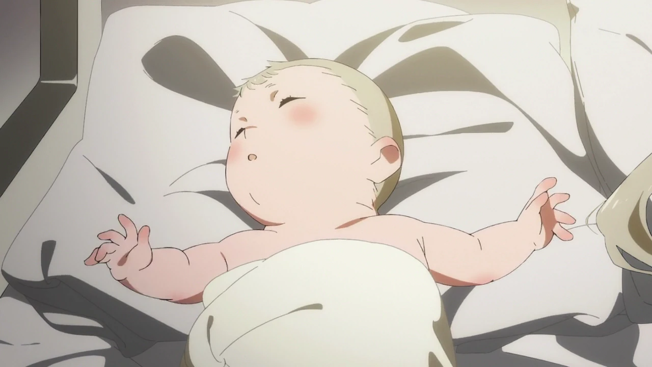 Anime Father And Baby Sleeping