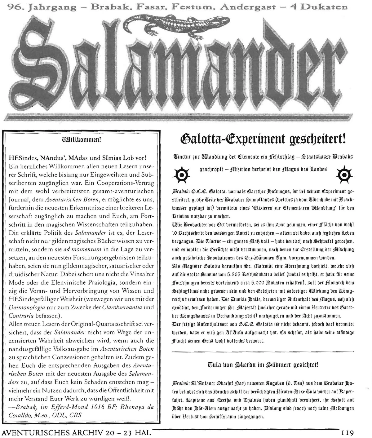 Galotta-Experiment - Salamander | Das grüne Auge DSA Wiki | Fandom