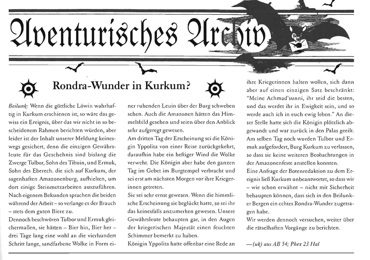 Rondra-Wunder in Kurkum - Aventurischer Bote | Das grüne Auge DSA Wiki ...