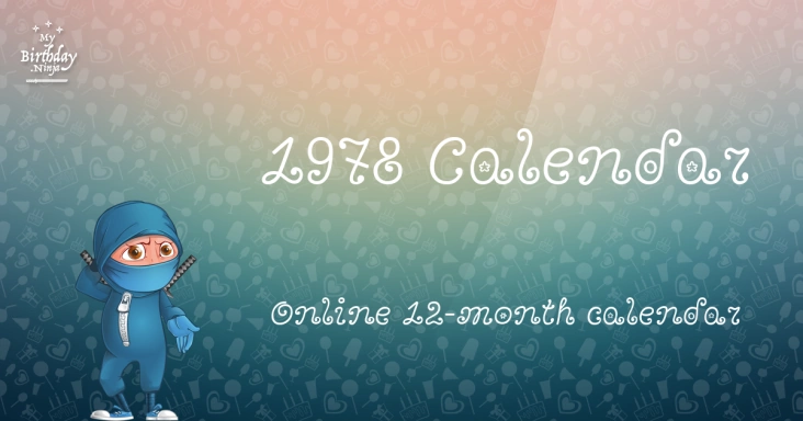 1978 Calendar | Date Mania Wiki | Fandom