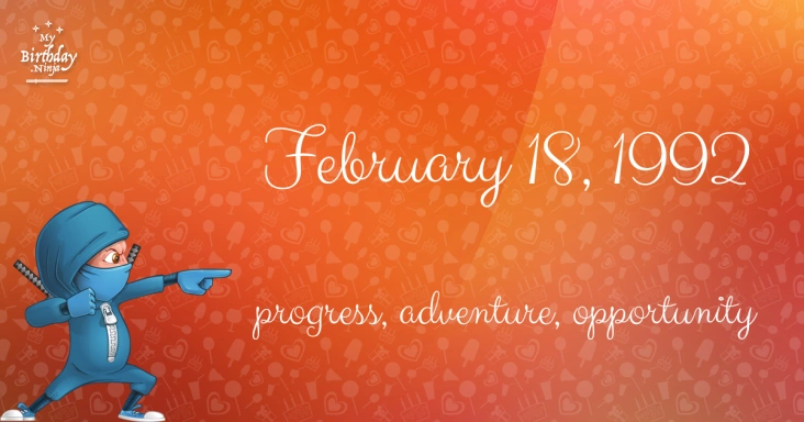 February 18, 1992 | Date Mania Wiki | Fandom