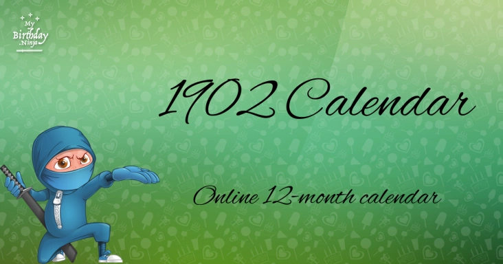 1902 Calendar | Date Mania Wiki | Fandom