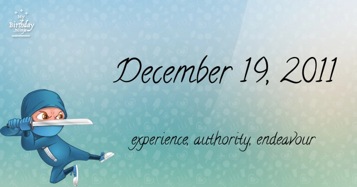 December 19, 2011 | Date Mania Wiki | Fandom